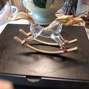 Vintage | Accents | Vintage Gold Crystal Rocking Horse | Poshmark